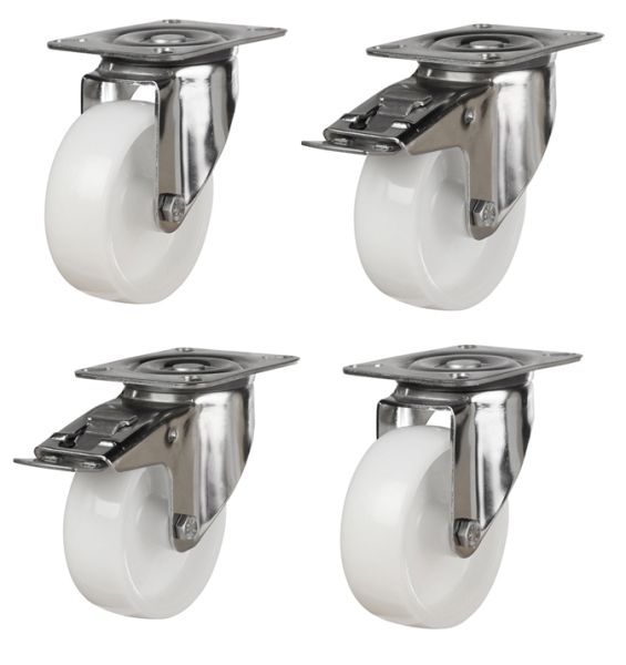 Sets 200mm Castors in Sets Stainless Steel Castors Set of 4 | Castors