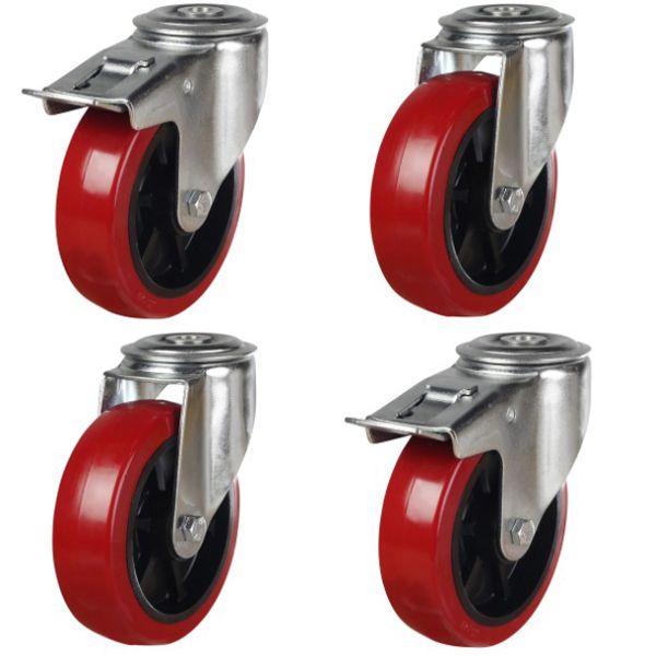 Castors in Sets Single Bolt Fitting | Castors
