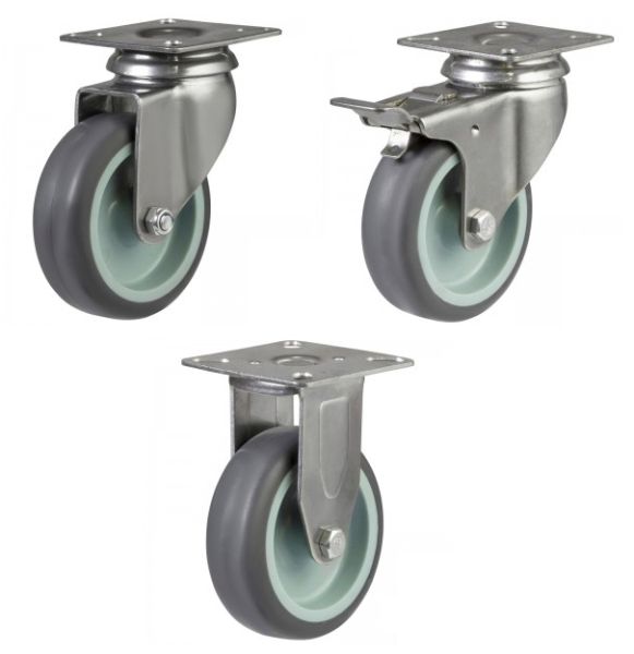 Stainless Steel Castors (40Kg to 800Kg) | Castors