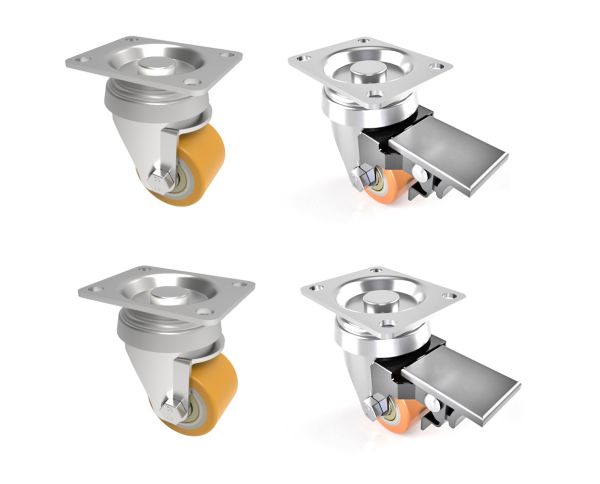 Heavy Duty Low Level Castors (80Kg to 400Kg) | Castors