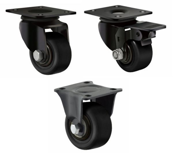 White Nylon 50mm Nylon Heavy Duty Castors Heavy Duty Low Level Range ...