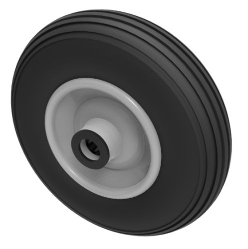 200mm Steel Centre Wheel With Micro Cellular Puncture Proof Ribbed ...